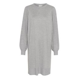 Strickpullover Kaffe "Strickpullover KAlone", Damen, Gr. L, grau (grau melange), Obermaterial: 80% Viskose CV. 20% Nylon NY., Pullover Strickpullover