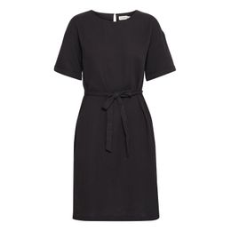 Midikleid Ichi "Kleid IHMIKA", Damen, Gr. 38, N-Gr, schwarz, Obermaterial: 100% Baumwolle CO., Kleider Midikleid