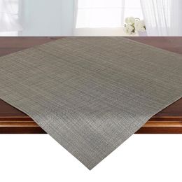 Mitteldecke Delindo Lifestyle "SAMBA" Gr. 1, grau (taupe), B:85cm L:85cm, Polyester, Tischdecken, Mitteldecke, Fleckabweisend, UV-best&auml;ndig, 230 g/m&sup2;