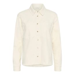 Jeansbluse Kaffe "Jeanshemd KAwhitney", Damen, Gr. 40, beige (sanftes wei&szlig; denim), Obermaterial: 98% Baumwolle CO. 2% Elasthan EL., Blusen Jeansbluse
