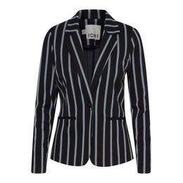 Blusenblazer Ichi "Blazer IHRUTI", Damen, Gr. M, schwarz, Obermaterial: 68% Viskose Birla Livaeco CV Livaeco. 14% Polyester PES. 13% Polyamid PA. 5% Elasthan EL., Blazer Blusenblazer