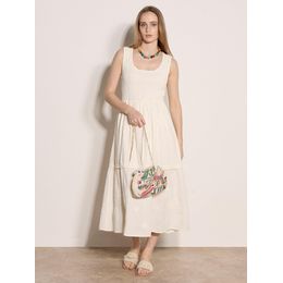 Maxikleid Apricot "Midikleid", Damen, Gr. XS (34), N-Gr, beige (creme), gewebt, Obermaterial: 100% Baumwolle CO., Modern, Kleider Maxikleid, Einfarbig