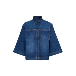 Jeansjacke Pulz Jeans "Jeansjacke PZKATJA", Damen, Gr. L-XL, blau (dunkelblau denim), Obermaterial: 94% Baumwolle CO. 4% Elastomultiester ELE. 2% Elasthan EL., Jacken Jeansjacke
