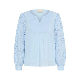 Kurzarmbluse Cream "Kurzarm-Bluse CRDiana", Damen, Gr. 40, blau (cashmere blau), Obermaterial: 100% Baumwolle CO., Blusen