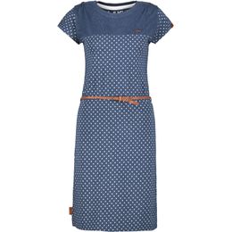 alife and kickin Blusenkleid ALIFE & KICKIN, Damen, Gr. M, Normalgr&ouml;&szlig;en, marine melange, 60% Baumwolle, 40% Polyester, Rundhals, Kleider Blusenkleid