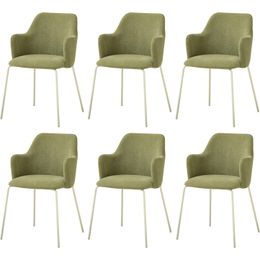 Armlehnstuhl Stolkom "Lissi BxHxT 60x84x44 cm", gr&uuml;n, creme, creme, gr&uuml;n, B:60cm H:84cm T:55cm, Metall, Polyester, St&uuml;hle, Armlehnstuhl, Breite 60cm, Metallgestell