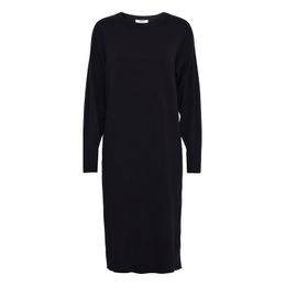Midikleid B.Young "Kleid BYMANINA", Damen, Gr. M, N-Gr, schwarz, Obermaterial: 50% Viskose LENZING ECOVERO CV LenzEcov. 25% Nylon NY. 20% Polyester PES. 5% Elasthan EL., Kleider Midikleid