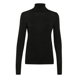 Strickpullover Kaffe "Strickpullover KAregina", Damen, Gr. S, schwarz (schwarz deep), Obermaterial: 70% Viskose CV. 20% Nylon NY. 10% Polyester PES., Pullover Strickpullover