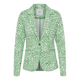 Blusenblazer Ichi "Blazer IHKATE", Damen, Gr. XL, gr&uuml;n (gr&uuml;nbriar ikat print), Obermaterial: 74% Polyester PES. 22% Viskose CV. 4% Elasthan EL., Blazer Blusenblazer