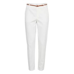 Stoffhose B.Young "Hose BYDAYS", Damen, Gr. 34, N-Gr, wei&szlig; (sanftes wei&szlig;), Obermaterial: 98% Baumwolle CO. 2% Elasthan EL., Hosen Stoffhose