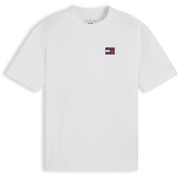 T-Shirt Tommy Hilfiger, M&auml;dchen, Gr. 7 (122), wei&szlig;, Single Jersey, Obermaterial: 100% Baumwolle, unifarben, regular fit normal, Rundhals, abgesteppte Kante, Shirts T-Shirt, Rundhalsausschnitt, Regular Fit, reine Baumwolle,Kinder bis 16 Jahre