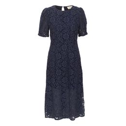 Midikleid Cream "Kleid CREbana", Damen, Gr. 36, N-Gr, blau (total eclipse), Obermaterial: 60% Polyester PES. 40% Baumwolle CO., Kleider Midikleid