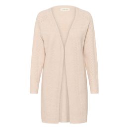 Strickjacke Cream "Strickjacke CRHoliday", Damen, Gr. L-XL, beige (oat melange), Obermaterial: 100% Polyester PES., Strickjacken Strickjacke