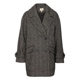 Wintermantel Fransa "Jacke FRMALIKA", Damen, Gr. L, schwarz (schwarz mix), Obermaterial: 80% Polyester PES. 20% Wolle mw., M&auml;ntel Wintermantel