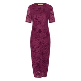 Midikleid Culture "Kleid CUkitti", Damen, Gr. XL, N-Gr, rot (winetasting), Obermaterial: 90% Polyester PES. 10% Elasthan EL., Kleider Midikleid
