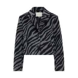 Wintermantel Kaffe "Jacke KAtora", Damen, Gr. 40, schwarz (schwarz, grau animal), Obermaterial: 100% Polyester PES., M&auml;ntel Wintermantel