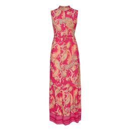 Midikleid Cream "Kleid CRAlora", Damen, Gr. S/M, N-Gr, pink (pink golden paisley), Obermaterial: 100% Viskose CV., Kleider Midikleid