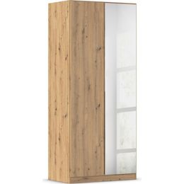 Dreht&uuml;renschrank OTTO HOME "Kleiderschrank Schrank Garderobe AGORDO mit Dekor- oder Hochglanzfront", braun (eiche artisan), B:91cm H:210cm T:54cm, Holzwerkstoff, Schr&auml;nke, Dreht&uuml;renschrank, durchdachte Innenausstattung, in 8 Breiten und 2 H&ouml;hen MADE IN GERMANY