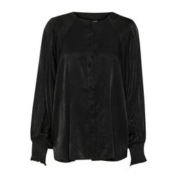 Langarmhemd Kaffe "Langarm - Hemd KAhaily", Damen, Gr. 34, N-Gr, schwarz (schwarz deep), Obermaterial: 55% Viskose CV. 45% Polyester PES., Hemden