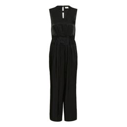 Jumpsuit Kaffe "Overall KAadelaide", Damen, Gr. 44, N-Gr, schwarz (schwarz deep), Obermaterial: 55% Viskose CV. 45% Polyester PES., Overalls Jumpsuit