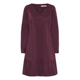 Midikleid Culture "Kleid CUolana", Damen, Gr. L, N-Gr, rot (winetasting), Obermaterial: 65% Baumwolle CO. 33% Polyester PES. 2% Elasthan EL., Kleider Midikleid