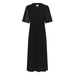 Midikleid Kaffe "Kleid KAbelle", Damen, Gr. 38, N-Gr, schwarz (schwarz deep cc), Obermaterial: 100% Polyester PES., Kleider Midikleid