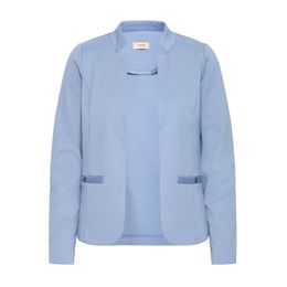 Blusenblazer Fransa "Blazer FRCEDILAN", Damen, Gr. L, blau (infinity), Obermaterial: 74% Polyester PES. 22% Viskose CV. 4% Elasthan EL., Blazer Blusenblazer