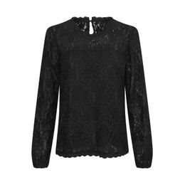 Kurzarmbluse Cream "Kurzarm-Bluse CRKit", Damen, Gr. L, schwarz (pitch schwarz), Obermaterial: 60% Nylon NY. 40% Baumwolle CO., Blusen