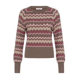 Strickpullover B.Young "Strickpullover BYMMORLA", Damen, Gr. M, bunt (roan rouge mix), Obermaterial: 70% Viskose LENZING ECOVERO CV LenzEcov. 30% Polyamid PA., Pullover Strickpullover