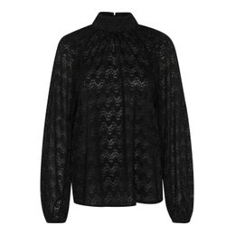 Langarmbluse Kaffe "Langarm-Bluse KAsmilla", Damen, Gr. M, schwarz (schwarz deep), Obermaterial: 90% Polyamid PA. 10% Elasthan EL., Blusen