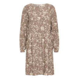 Midikleid Fransa "Kleid FRFLOWY", Damen, Gr. M, N-Gr, braun (walnut aop ao24 01f), Obermaterial: 100% Viskose LENZING ECOVERO CV LenzEcov., Kleider Midikleid
