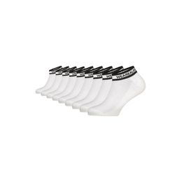 alife and kickin Sneakersocken ALIFE & KICKIN, Herren, Gr. 39-42, brilliant wei&szlig;, 75% Baumwolle, 20% Polyester, 3% Polyamid, 2% Elasthan, Socken Sneakersocken, kurze sportliche Socken mit Steifen, aus Baumwolle mit weichem Bund