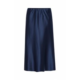 Midirock Fransa "Rock FRNATA", Damen, Gr. 38, blau (vintage indigo), Obermaterial: 100% Polyester PES., R&ouml;cke