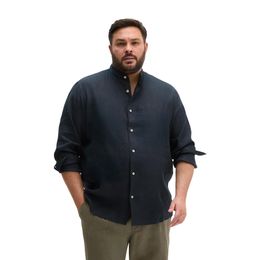 Marc O'Polo Langarmhemd MARC O'POLO "aus reinem Leinen", Herren, Gr. 4XL, Normalgr&ouml;&szlig;en, schwarz navy, Obermaterial: 100% Leinen, unifarben, regular fit normal, Doppelmanschette, Hemden