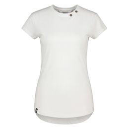 alife and kickin Rundhalsshirt ALIFE & KICKIN, Damen, Gr. L, brilliant wei&szlig;, 50% Viskose, 50% Baumwolle, Rundhals, Shirts Rundhalsshirt, leichtes T-Shirt aus Materialmix mit Rundhals und Modal