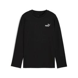 Langarmshirt Puma "ESS NO 1 LOGO LONGSLEEVE TEE B", Jungen, Gr. 128, Puma schwarz, Jersey, Obermaterial: 100% Baumwolle, unifarben, regular fit normal, Rundhals, Shirts Langarmshirt, entspannte Passform, mit Rundhalsausschnitt, ohne Kapuze