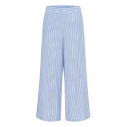 Stoffhose Kaffe "Hose BPmalena", Damen, Gr. 40, N-Gr, blau (ebbandflow meliert, chalk stripe), Obermaterial: 100% Baumwolle CO., Hosen Stoffhose