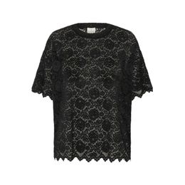 Longtop Kaffe "T-Shirt KAjaiden", Damen, Gr. S, schwarz (schwarz deep), Obermaterial: 92% Polyamid PA. 8% Elasthan EL., Tops