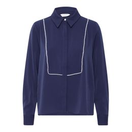 Kurzarmbluse B.Young "Kurzarm-Bluse BYIDALINE", Damen, Gr. 38, blau (medieval blau), Obermaterial: 100% Polyester PES., Blusen
