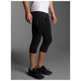 Funktionshose TRIGEMA "TRIGEMA 3/4 Radlerhose", Herren, Gr. L, Normalgr&ouml;&szlig;en, schwarz, Mikrofaser, 85% Polyester (Bioactive), 15% Elastan, Hosen Funktionshose
