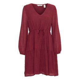 Midikleid B.Young "Kleid BYHELIA", Damen, Gr. 36, N-Gr, pink (pomegranate), Obermaterial: 86% Viskose CV. 14% Polyamid PA., Kleider Midikleid