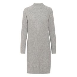 Midikleid Kaffe "Kleid KArinya", Damen, Gr. L, N-Gr, grau (grau melange), Obermaterial: 50% Polyester Pol. recyc.. 20% Polyamid PA. 17% Polyacryl PAN. 10% Wolle mw. 3% Elasthan EL., Kleider Midikleid