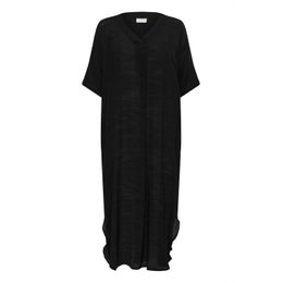 Midikleid Kaffe "Kleid KAanja", Damen, Gr. 34, N-Gr, schwarz (schwarz deep), Obermaterial: 65% Viskose CV. 35% Polyester PES., Kleider Midikleid