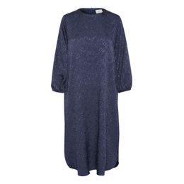 Midikleid Kaffe "Kleid KAlauren", Damen, Gr. 36, N-Gr, blau (midnight marine cc), Obermaterial: 100% Polyester PES., Kleider Midikleid