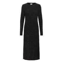 Midikleid Kaffe "Kleid KAzeverina", Damen, Gr. L, N-Gr, schwarz (schwarz deep), Obermaterial: 95% Polyester PES. 5% Elasthan EL., Kleider Midikleid