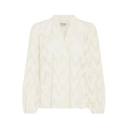 Langarmhemd Ichi "Langarm IHJUNELA", Damen, Gr. 36, N-Gr, beige (birch), Obermaterial: 60% Baumwolle CO. 40% Nylon NY., Hemden