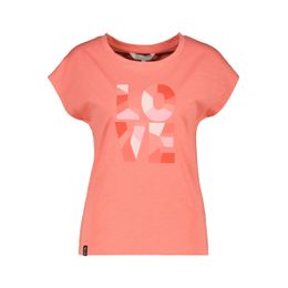 alife and kickin Rundhalsshirt ALIFE & KICKIN, Damen, Gr. M, rosa (love mosaik, ocean coral), 100% Baumwolle (Bio), Rundhals, Shirts Rundhalsshirt, leichtes Sommer-Top mit Print aus Bio-Baumwolle mit Rundhals