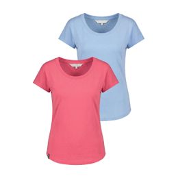 alife and kickin Rundhalsshirt ALIFE & KICKIN, Damen, Gr. L, kamelie, fjord, 100% Baumwolle (Bio), Rundhals, Shirts Rundhalsshirt, leichtes Sommer-Top aus Bio-Baumwolle mit weitem U-Ausschnitt