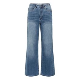 Regular-fit-Jeans Kaffe "Jeans KAmeadow", Damen, Gr. 26, L&auml;nge 34, blau (medium blau denim), Obermaterial: 75% Baumwolle CO. 13% Viskose CV. 10% Polyester PES. 2% Elasthan EL., Jeans