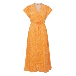 Midikleid B.Young "Kleid BYIMILLA", Damen, Gr. 36, N-Gr, orange (peach cobbler mix), Obermaterial: 100% Baumwolle CO., Kleider Midikleid